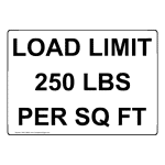 Industrial Notices - Maximum Load Capacity Signs and Labels