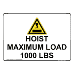 Industrial Notices - Maximum Load Capacity Signs and Labels