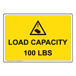 Industrial Notices - Maximum Load Capacity Signs and Labels