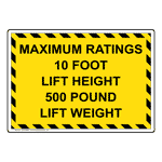Industrial Notices - Maximum Load Capacity Signs and Labels