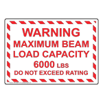 Industrial Notices - Maximum Load Capacity Signs and Labels