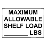 Industrial Notices - Maximum Load Capacity Signs and Labels