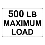 Industrial Notices - Maximum Load Capacity Signs and Labels