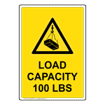 Industrial Notices - Maximum Load Capacity Signs and Labels