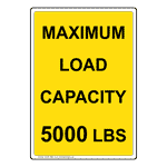 Industrial Notices - Maximum Load Capacity Signs and Labels