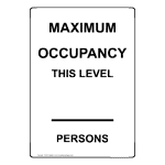 Maximum Occupancy Sign Safety Signs from ComplianceSigns.com