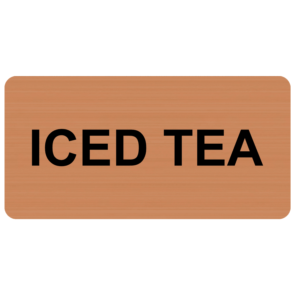 Iced Tea Engraved Sign EGRE-16819-BLKonCPR Catering