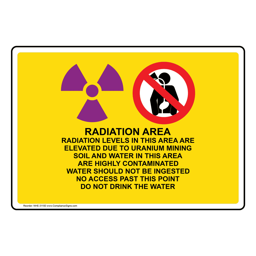 Radiation Area Radiation Levels In Sign With Symbol NHE-31193