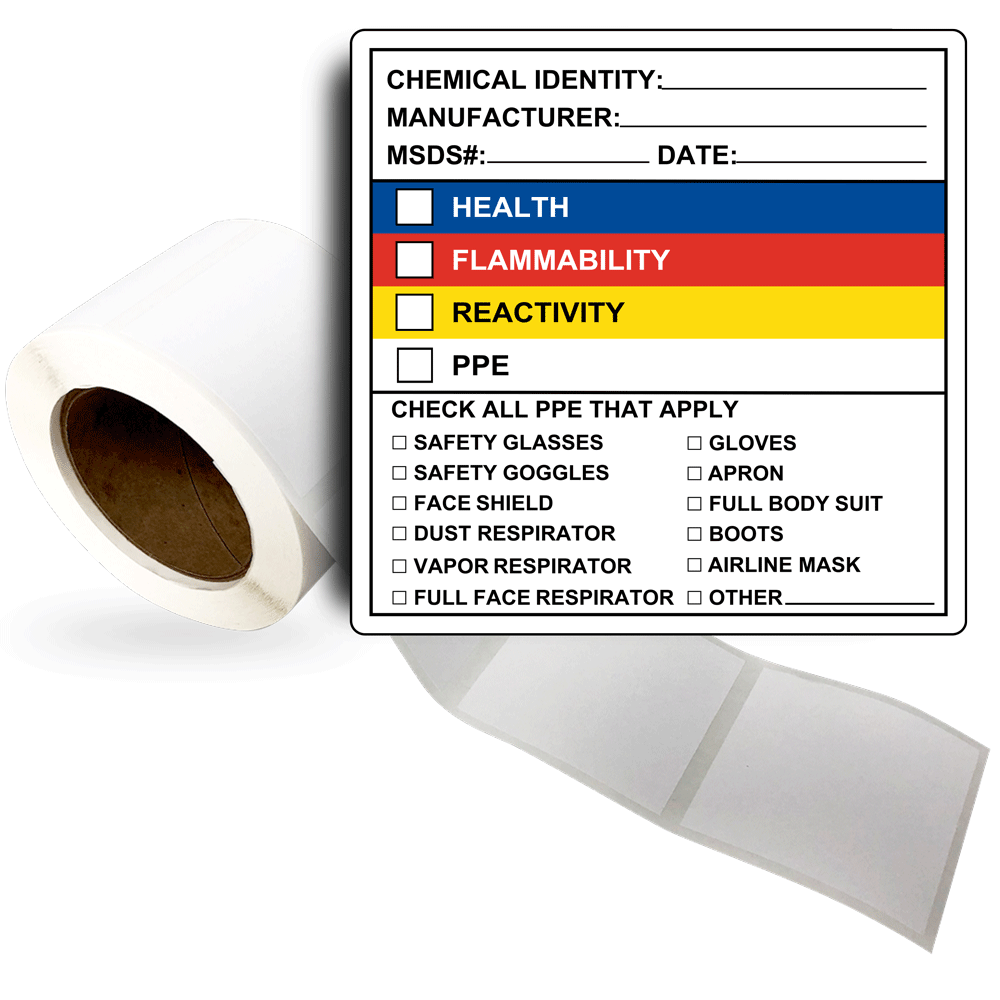Chemical Identity Roll Label LDRE-14715