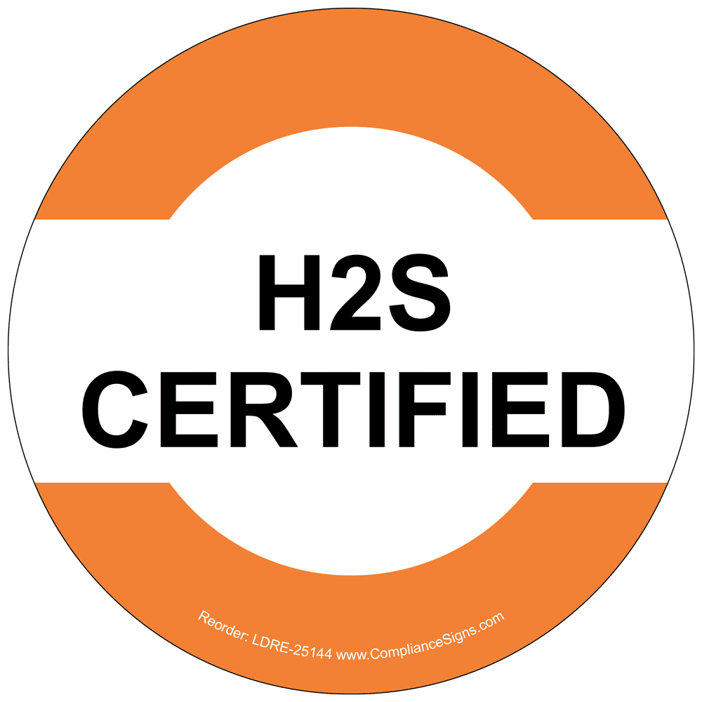 H2S Certified Roll Label LDRE-25144