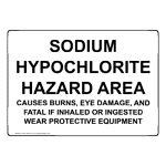 Chemical - Sodium Hypochlorite SDS Signs and Labels