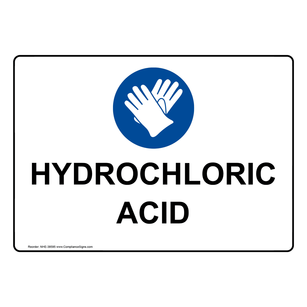 Hydrochloric Acid Sign With Symbol NHE-38595