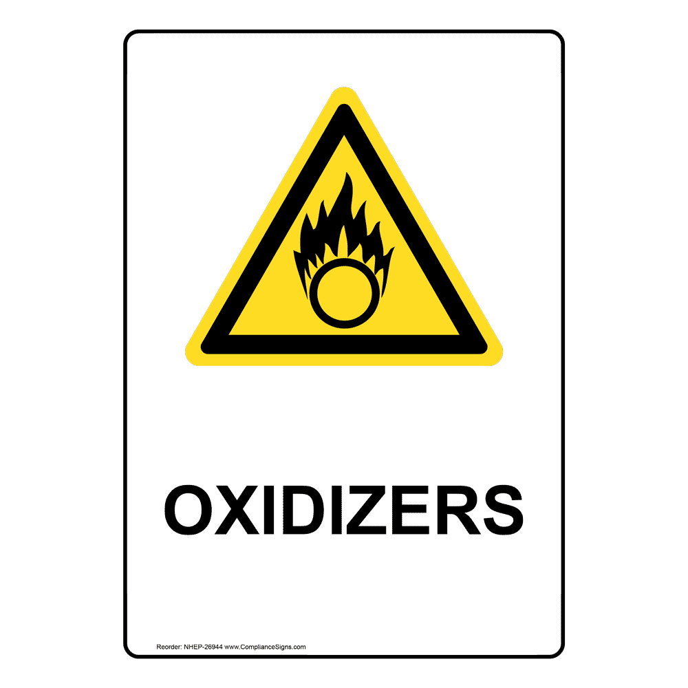 Portrait Oxidizers Sign With Symbol NHEP-26944