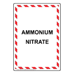 Chemical - Ammonium Nitrate SDS Signs and Labels