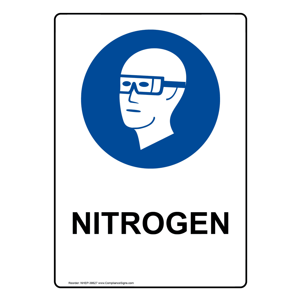 Portrait Nitrogen Sign With Symbol NHEP-38627