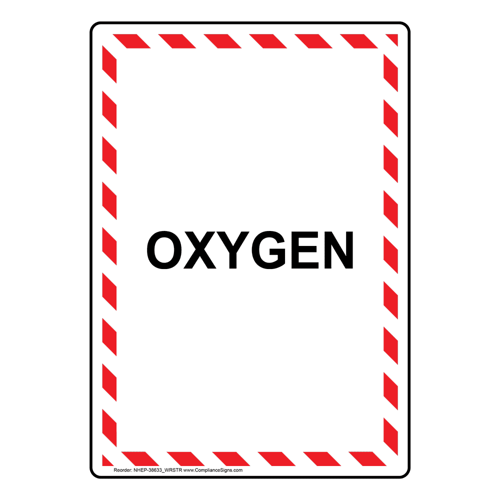 Liquid Oxygen Sign Oxygen In Use Oxygen In Use Symbol Label / Sticker