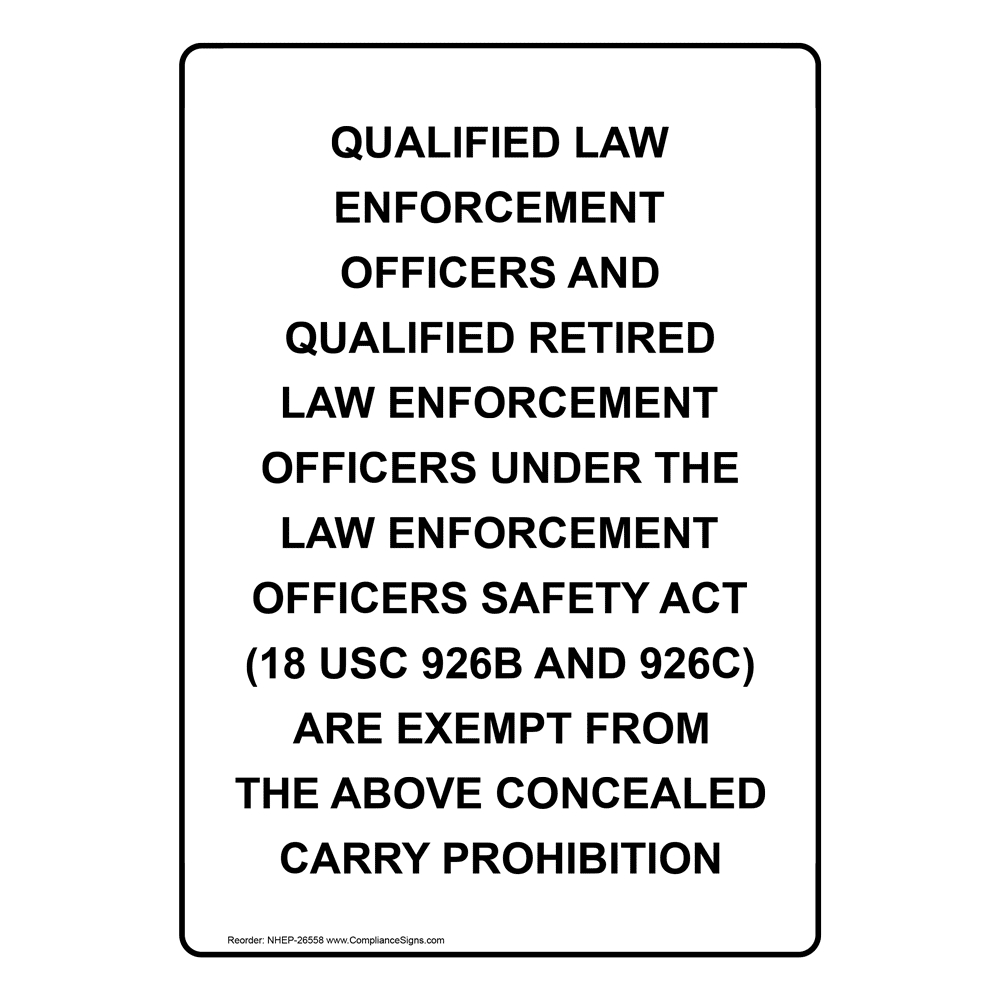Portrait Qualified Law Enforcement Officers Sign NHEP-26558