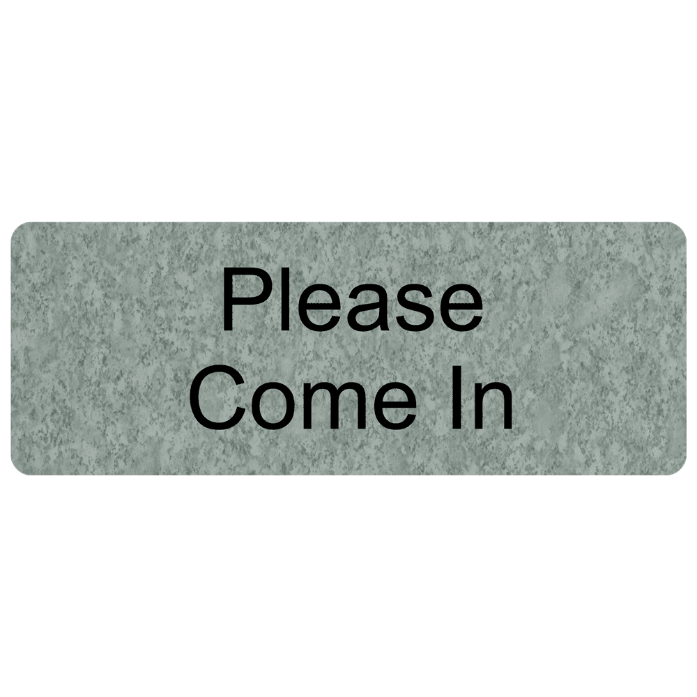 Please Come In Engraved Sign EGRE-17850-BLKonPLMRBL Office Courtesy