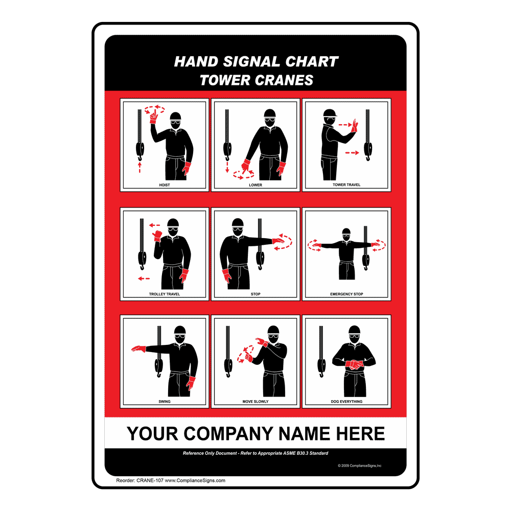 Tower Cranes Sign CRANE-107 Crane Hand Signals