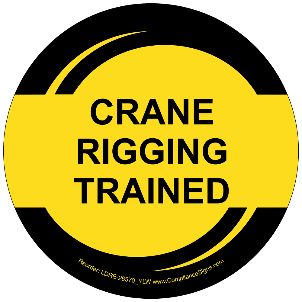 Crane Rigging Trained Roll Label LDRE-26570_YLW