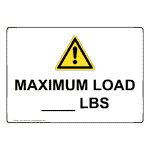 Industrial Notices - Maximum Load Capacity Signs and Labels