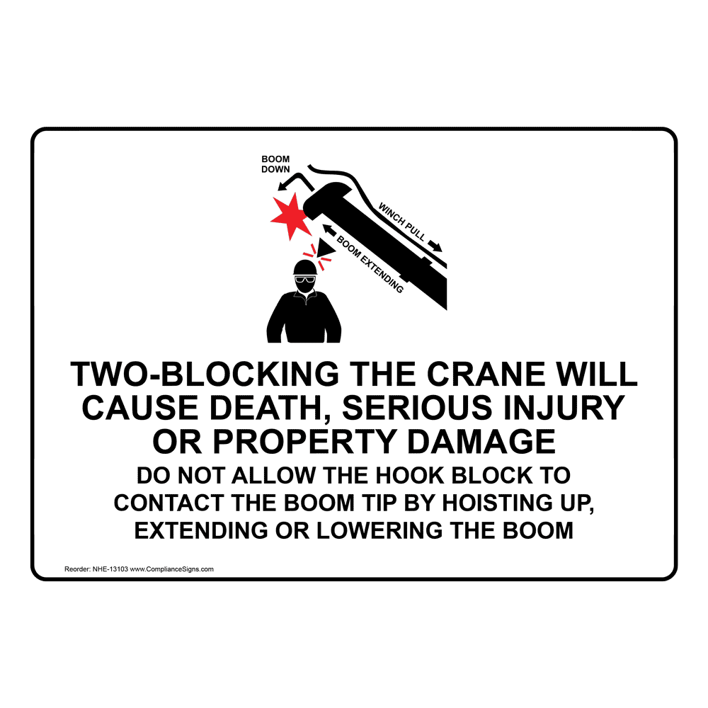 Boom Down Label CRANE-477 Crane Hand Signals