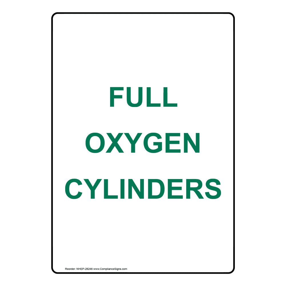 Portrait Full Oxygen Cylinders Sign NHEP-28246