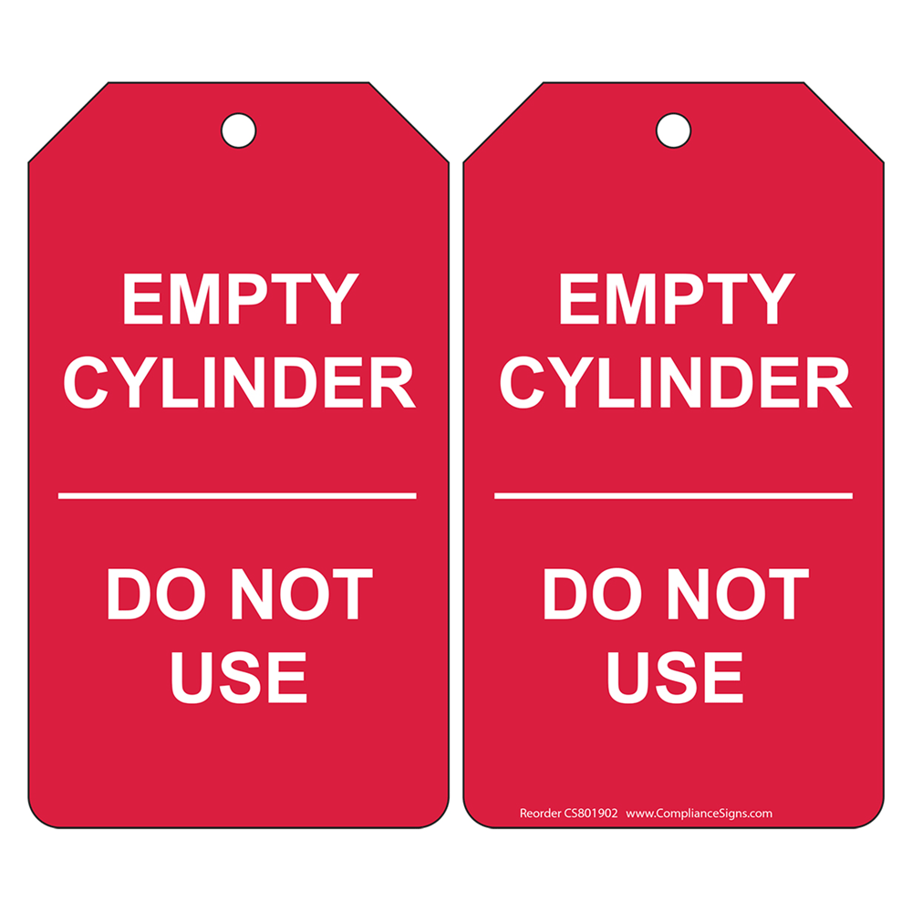 Cylinder Empty In Use Full Safety Tag CS827328