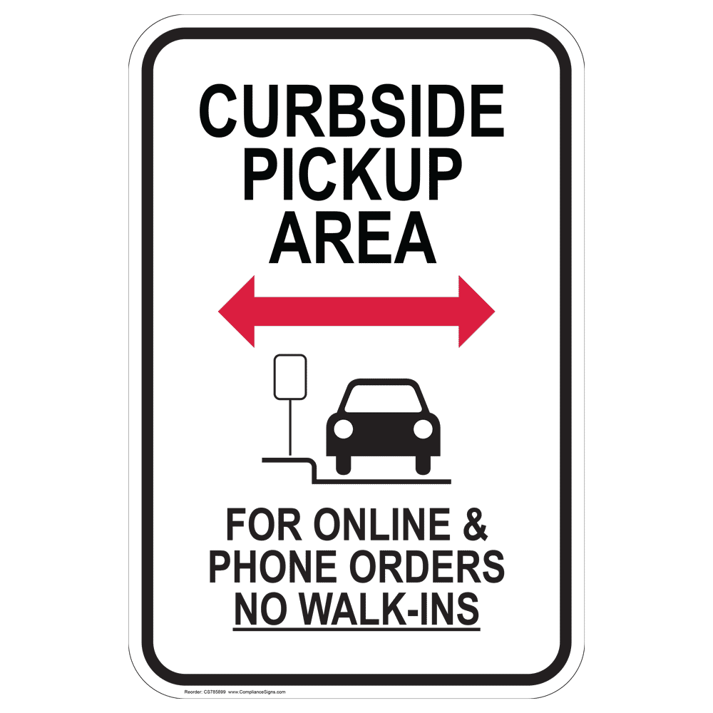 Curbside Pickup Area - Left / Right Arrows Sign CS785899