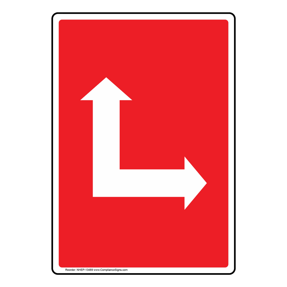 Portrait [Graphic Only] Two Directional Sign With Symbol NHEP-13489