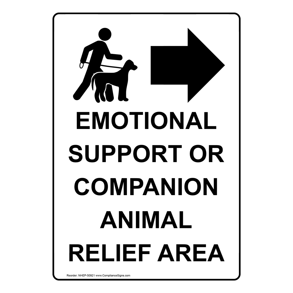 Emotional Support Or Companion Animal Sign With Symbol NHE-50921