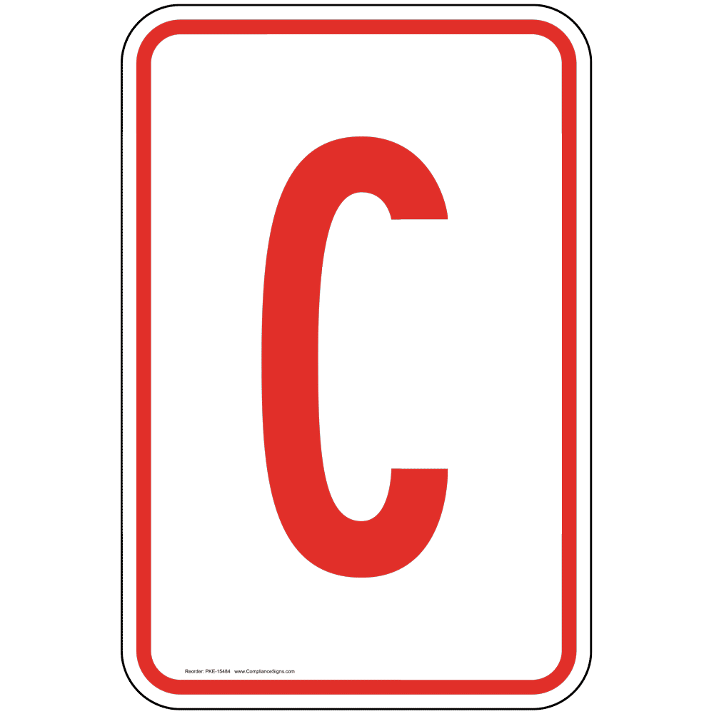 Letter C Sign PKE-15484 Directional