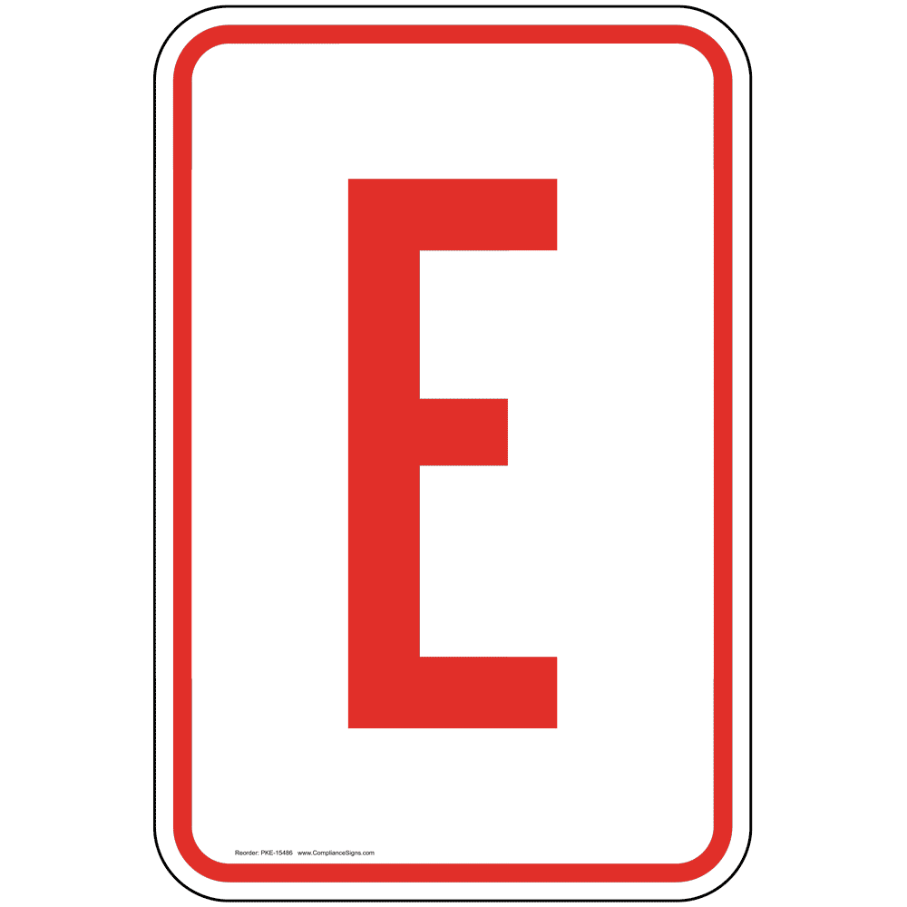 Letter E Sign PKE-15486 Directional