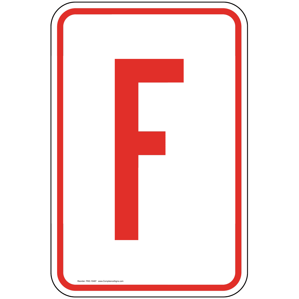 Letter F Sign PKE-15487 Directional