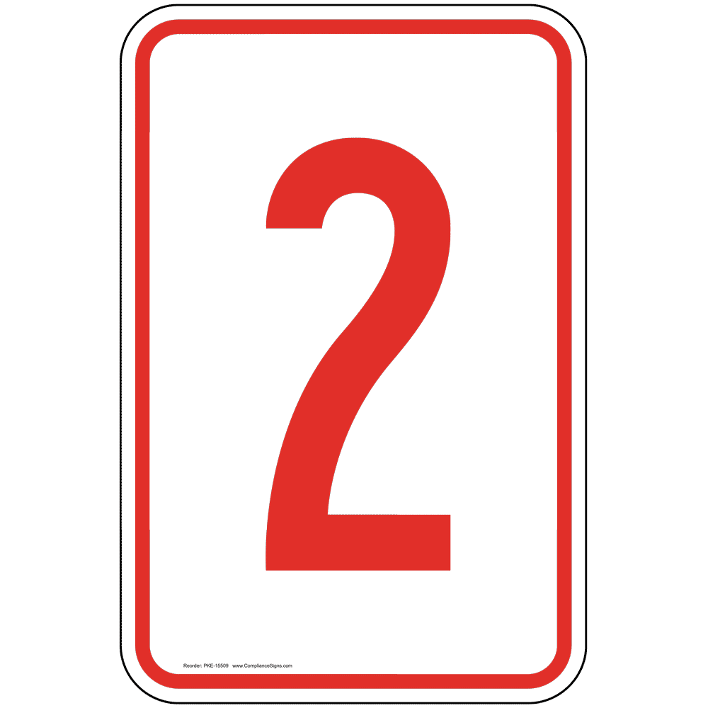 Number 2 Sign PKE-15509 Directional