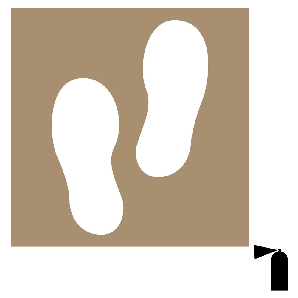 Footprints Symbol Stencil NHE-19019 Directional