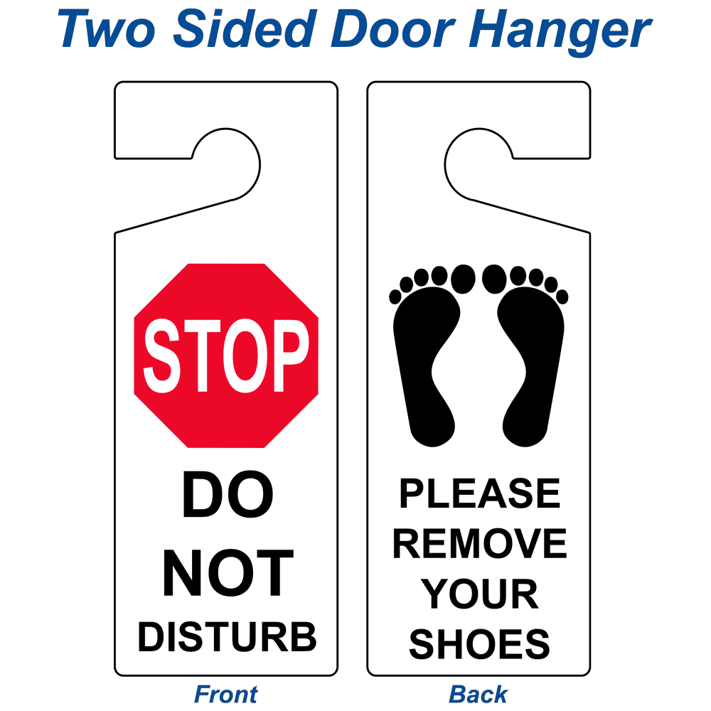 Do Not Disturb - Please Remove Your Shoes Sign With Symbol NHE-18068