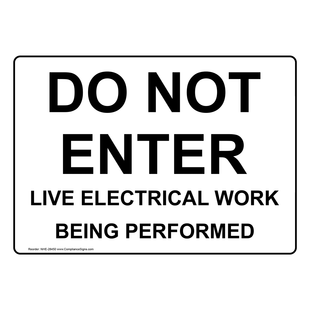 No Entry Please Use The Other Door Circular Floor Sign