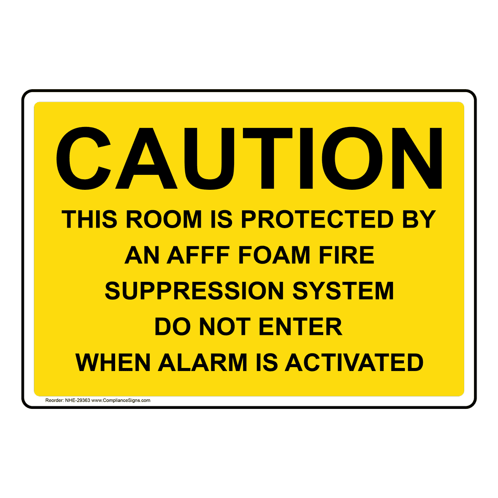 This Area Is Protected By A Clean Agent System Sign NHE-34966