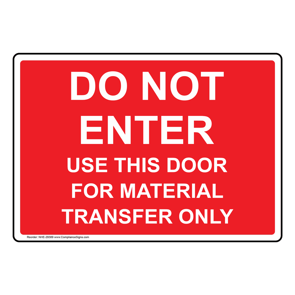 No Entry Please Use The Other Door Circular Floor Sign