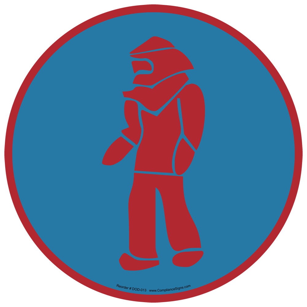 DOD 6055 Set 1 Protective Clothing Sign DOD-013