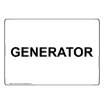 Generator Safety Signs from ComplianceSigns.com
