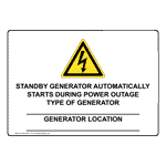 generator Safety Signs from ComplianceSigns.com