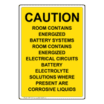 generator room sign Safety Signs from ComplianceSigns.com
