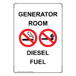 Generator Room Sign Safety Signs from ComplianceSigns.com