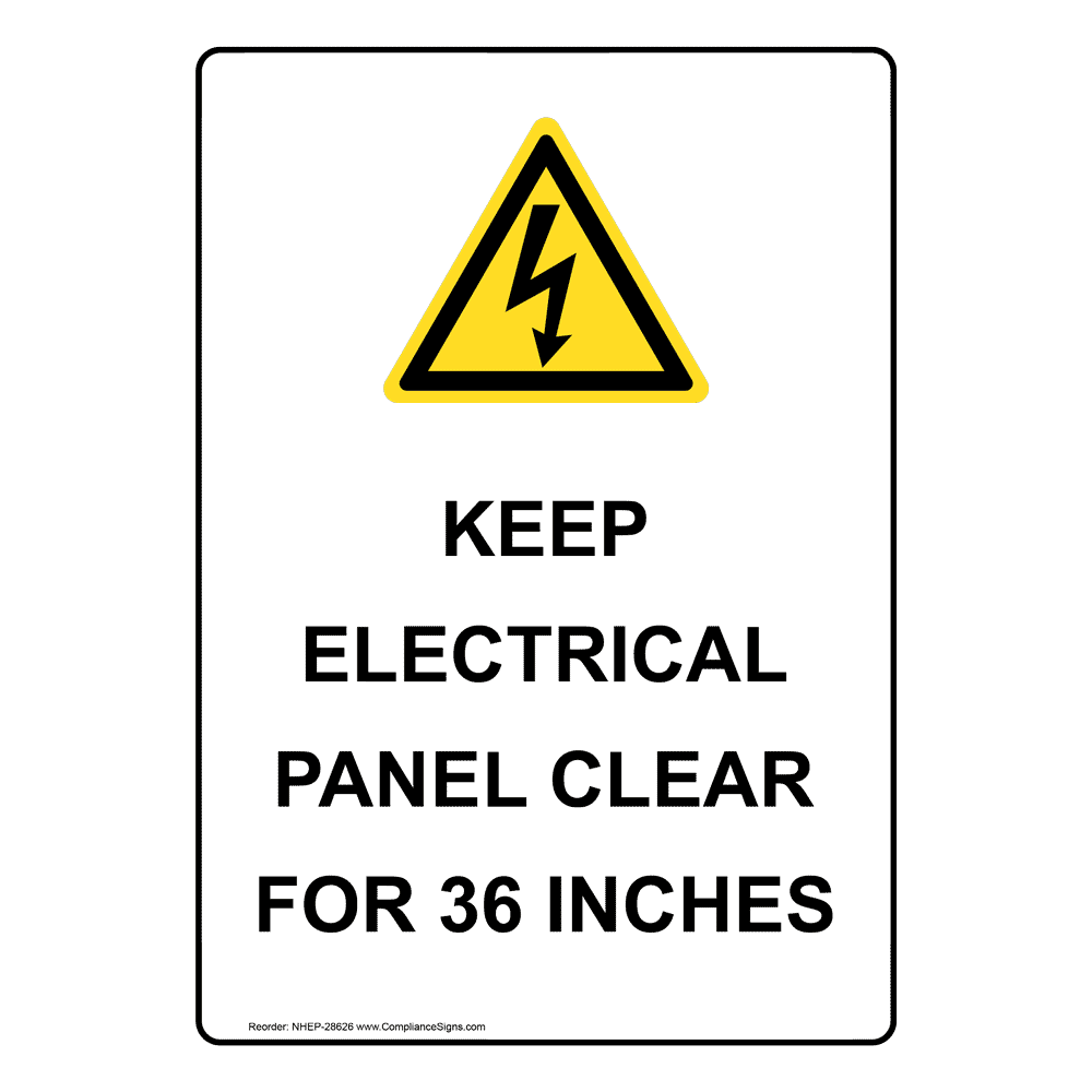 Portrait Electric Panel Inside Sign With Symbol NHEP-28602