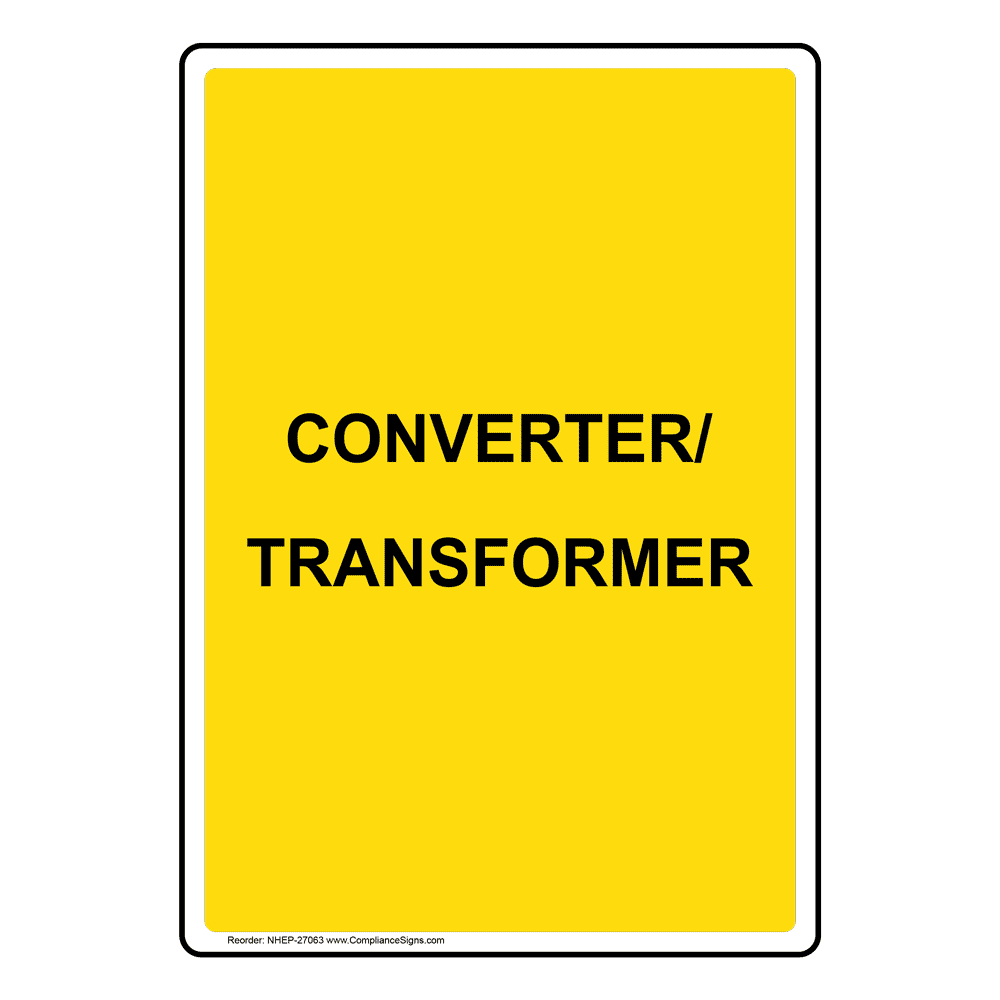 Portrait Converter/Transformer Sign NHEP-27063