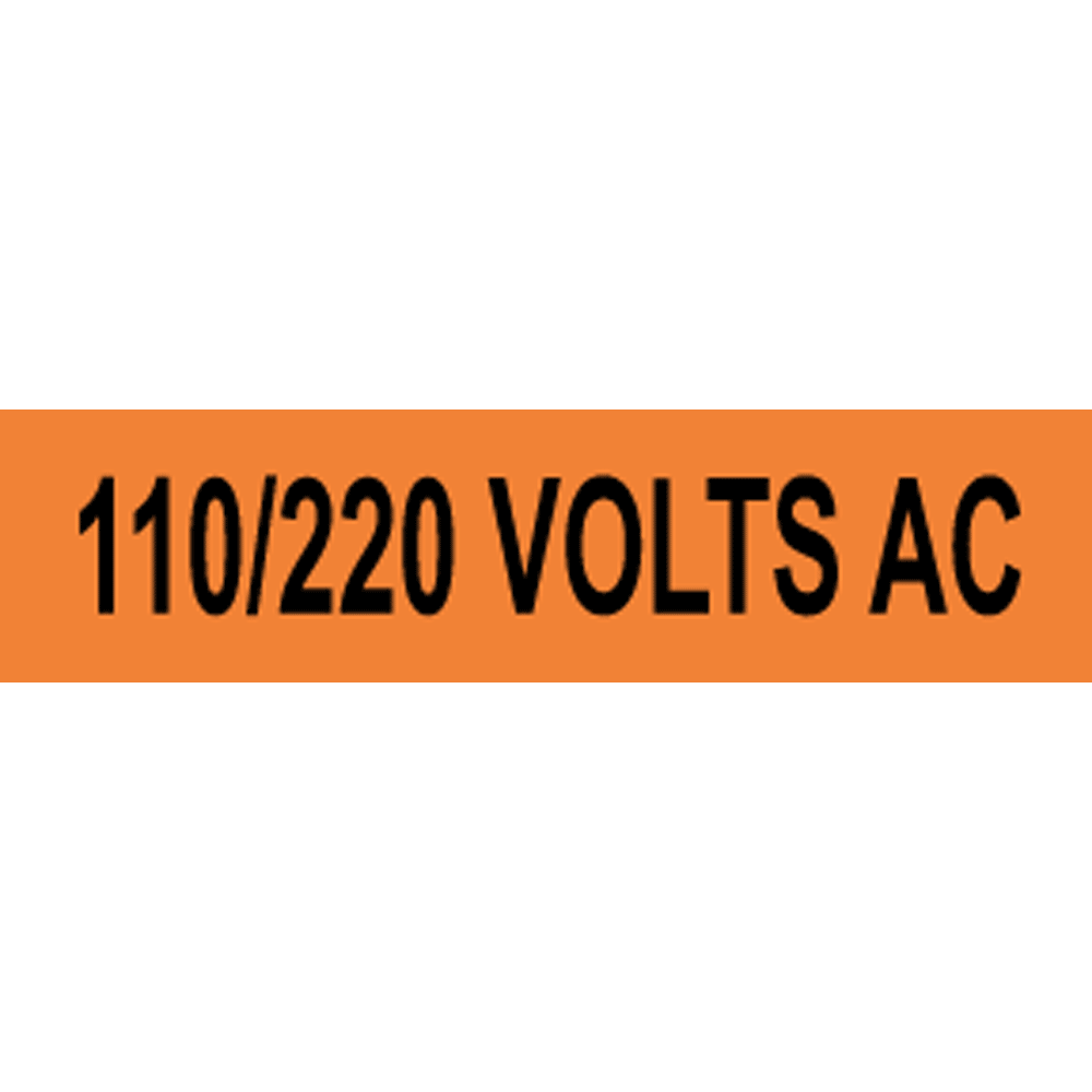 110/220 Volts AC Label VLT-13067 Electrical Voltage