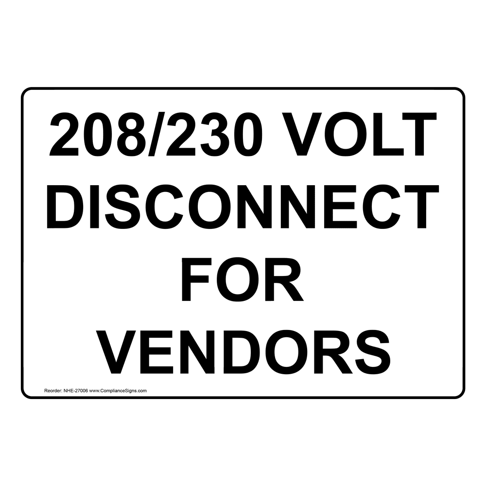 Maximum Available Fault Current____Amps Sign NHE-26847
