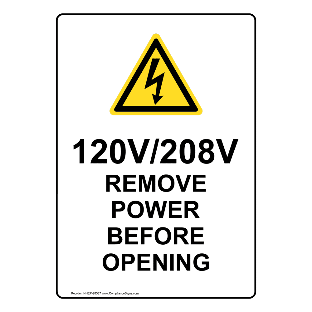 Maximum Available Fault Current____Amps Sign NHE-26847